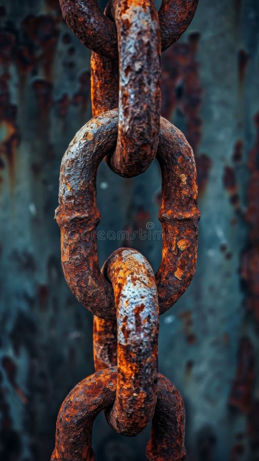 Rusted Metal Chain Hanging from Side of Building Stock Image - Image of ...