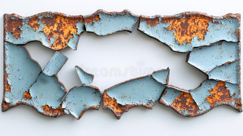 Rusted Metal Frame Featuring a Large Circular Hole in the Center ...