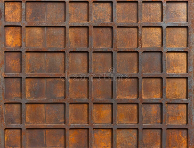 Rusted Metal Grid Texture Background Stock Image - Image of grunge, square: 377472595