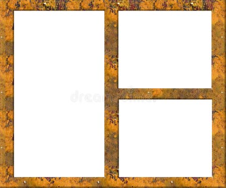 Rusted Metal Grunge Picture Frame - Empty Stock Illustration ...