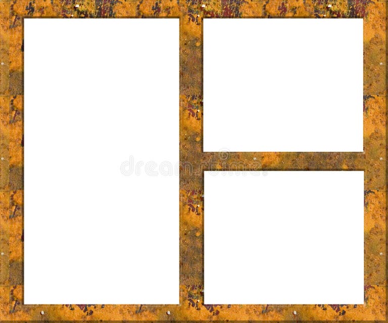 Rusted Metal Grunge Picture Frame - Empty Stock Illustration ...