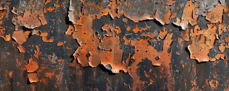 Rusted Metal with Layers of Peeling Paint, Showcasing the Gritty and ...