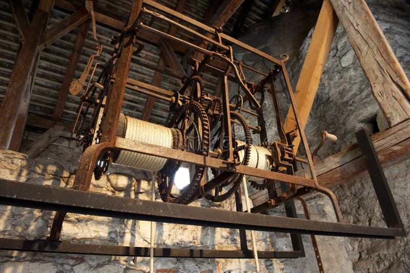 Rusted Metal Lift editorial stock image. Image of rope - 13502559