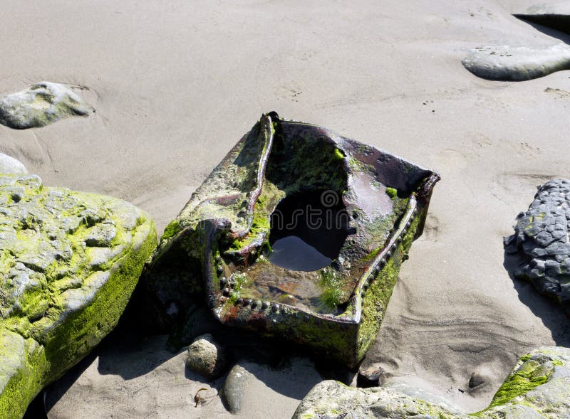 Rusted Metal Objects from an Old Tip at Lyme Regis Stock Image - Image ...