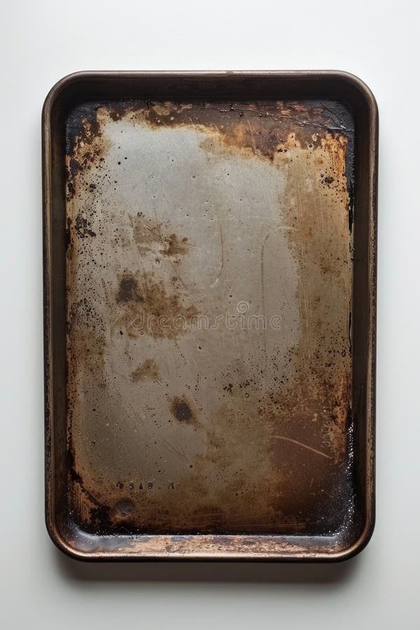 Rusted Metal Pan White Background Stock Photo - Image of textured ...