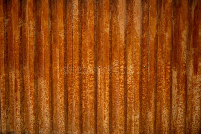 Rusted Metal Panel Fence stock image. Image of built - 251131909