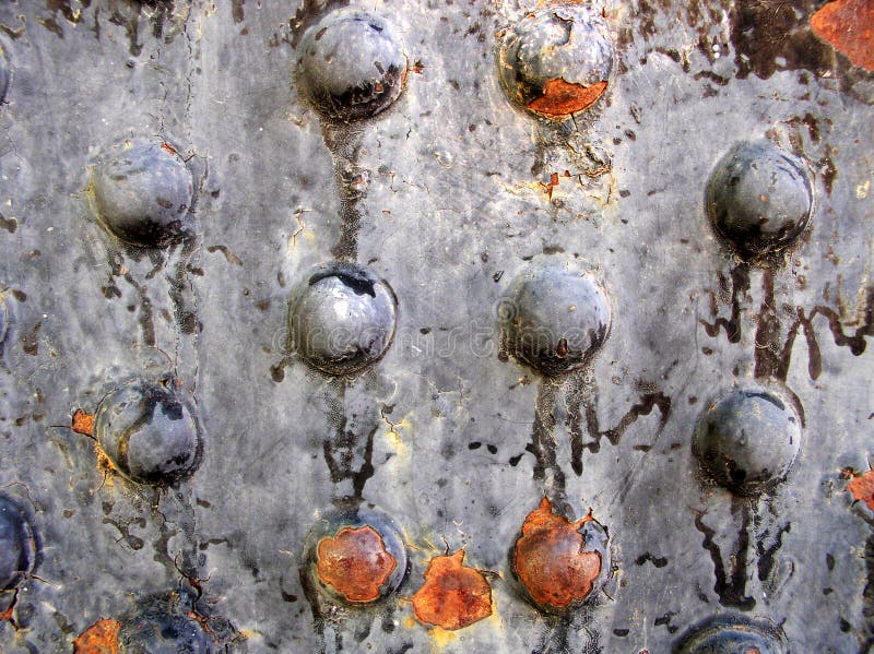 Rusted metal rivets stock image. Image of closeup, ornament - 2306223