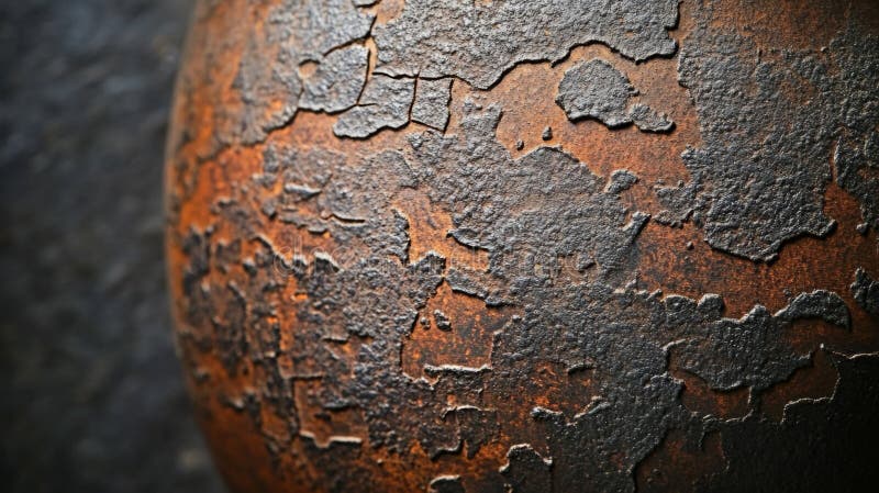 Rusted Metal Sphere Surface Texture Detail Stock Illustration ...