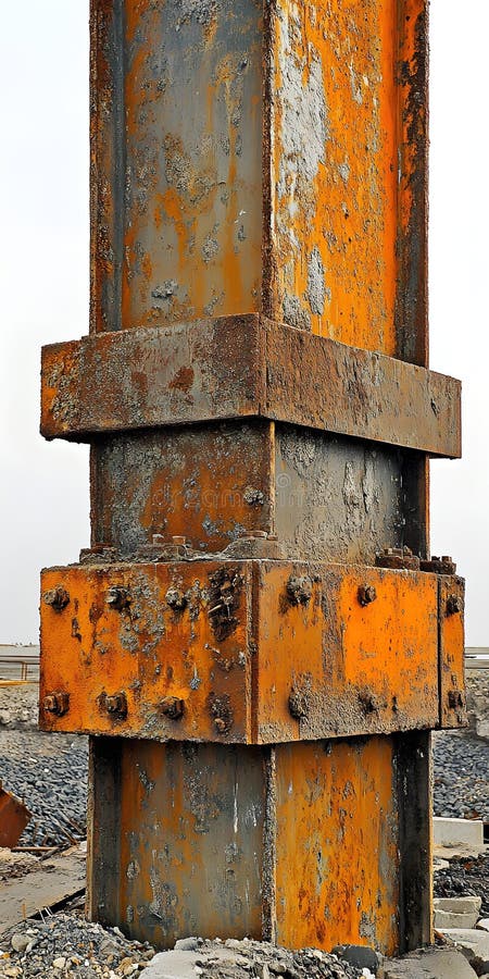 Rusted Metal Structure with Complex Design Stock Illustration ...