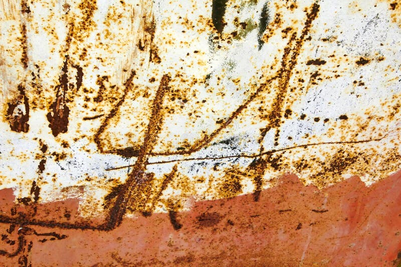 Rusted Metal Surface with Different Structures and Colors Stock Photo ...