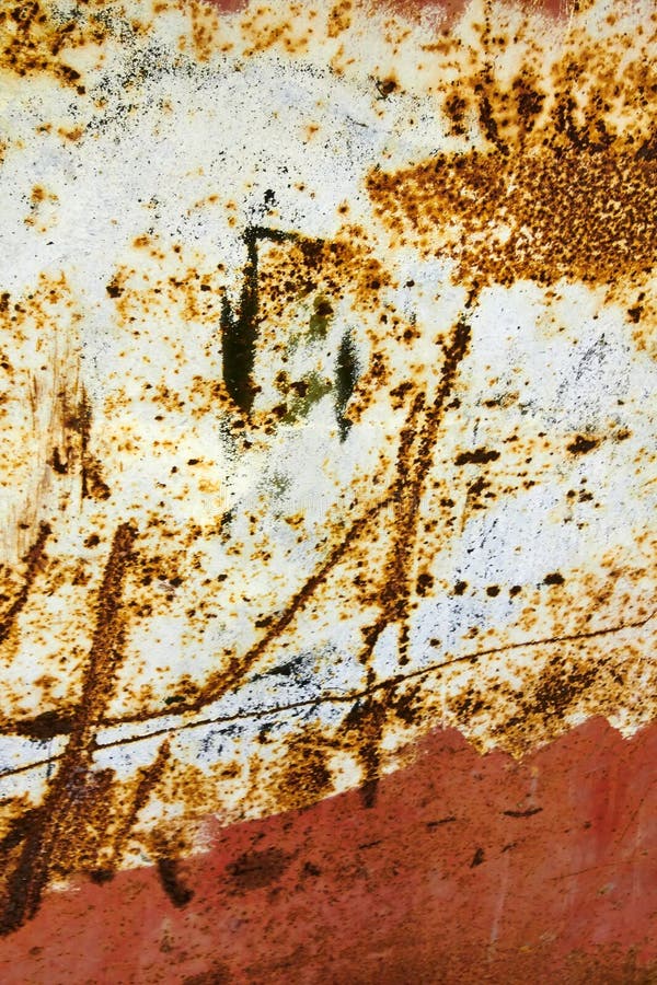 Rusted Metal Surface with Different Structures and Colors Stock Image ...