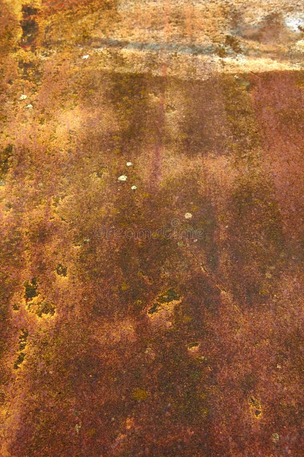 Rusted Metal Surface with Different Structures and Colors Stock Image ...