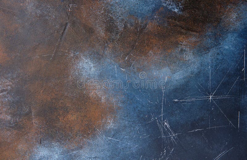 Rusted Metal Texture. Blue with a Rust Effect Stock Photo - Image of ...