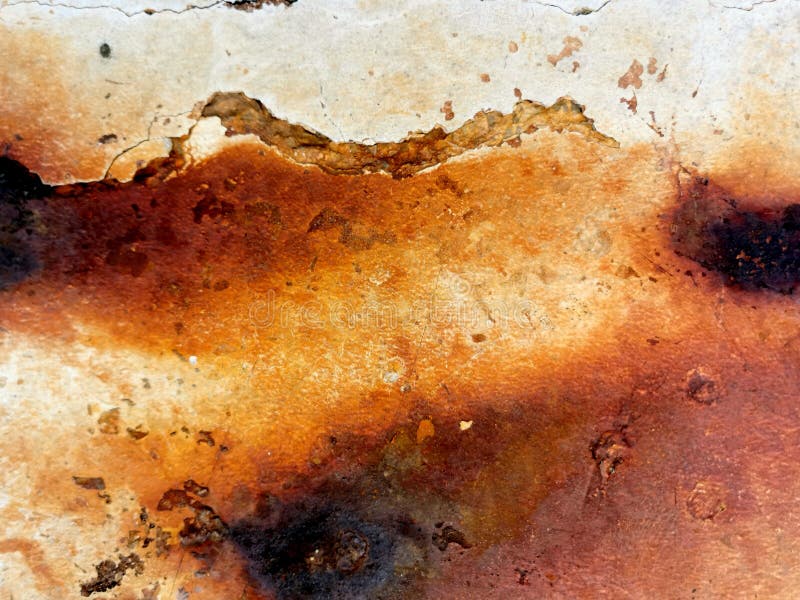 Rusted Metal Texture on Old White Metal Surface Stock Image - Image of ...