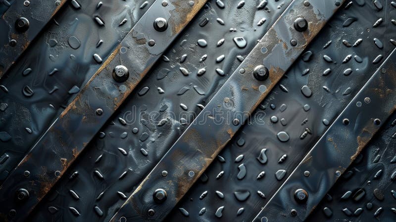 Rusted Metal Texture with Rivets Stock Illustration - Illustration of ...