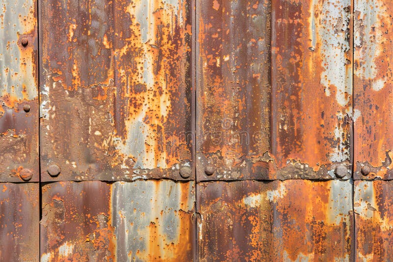 Rusted Metal Wall with Rivets Stock Image - Image of texture ...