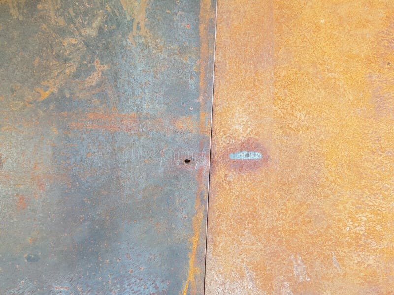 Rusted Metal Wall, with Traces of Metal Welding Stock Photo - Image of ...