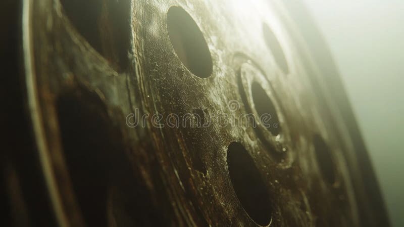 Rusted Metallic Wheel Detail Close Up View Stock Illustration ...