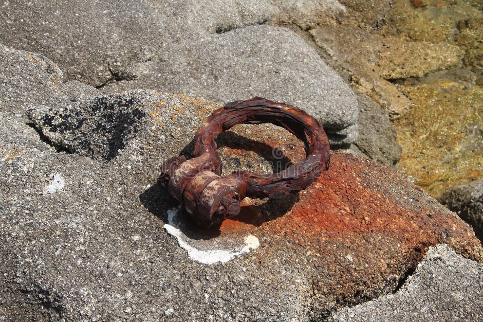 Rusted mooring ring stock image. Image of metal, rust - 59868609