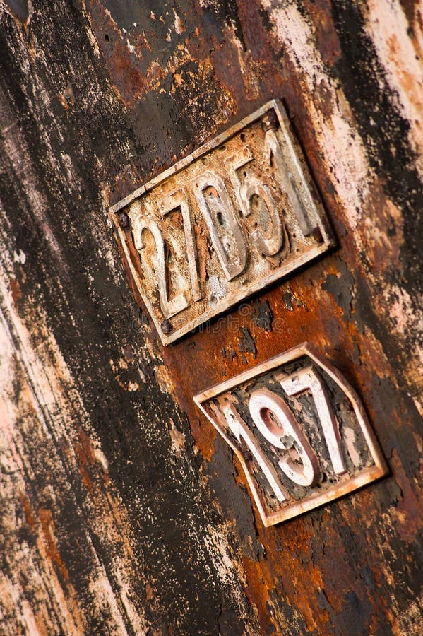 Rusted nameplate stock image. Image of track, rusted - 179565223