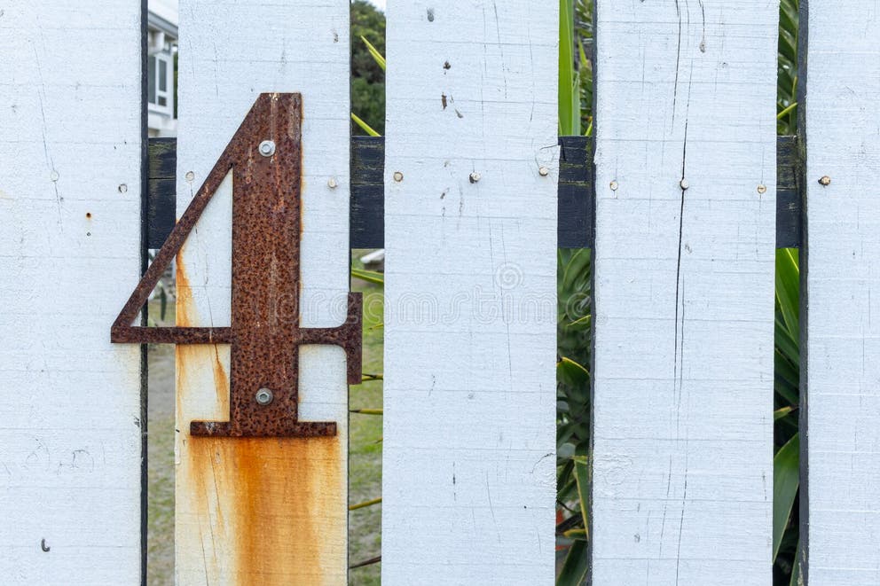 Rusted Number Four stock image. Image of aged, symbol - 321774147