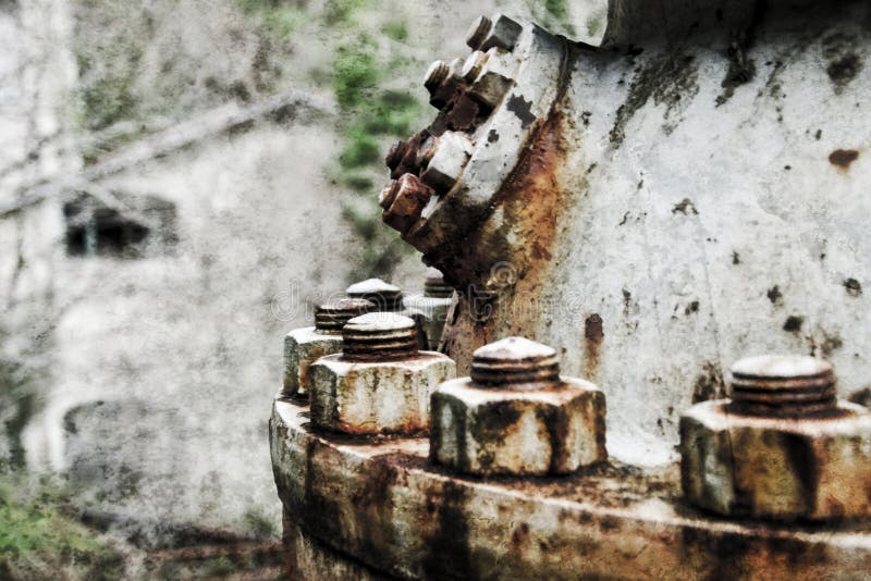 Rusted nuts stock photo. Image of sunlight, macro, industry - 40844510