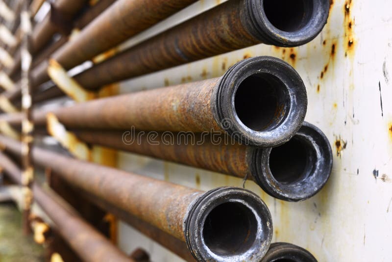 Rusted Old Industrial Pipes Stock Image - Image of rust, round: 125968125