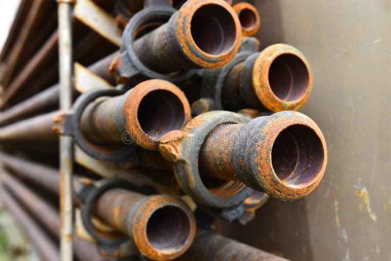 Rusted Old Industrial Pipes Stock Photo - Image of background, stack ...