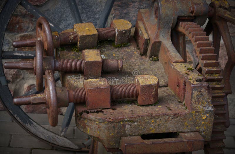 Rusted old machine tool stock photo. Image of energy - 113792420