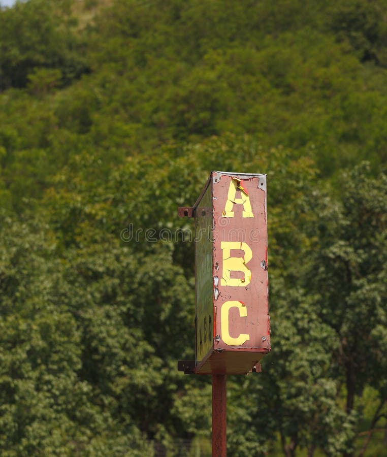 Rusted old sign stock image. Image of rectangular, design - 73409415