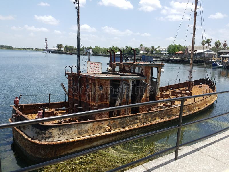 Rusted boat restoration stock image. Image of blue, rusted - 14793191