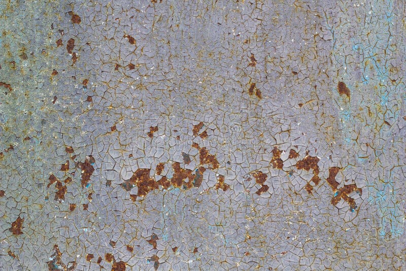 Rusted Painted Metal Wall Corrosion with Streaks of Rust Stock Photo ...