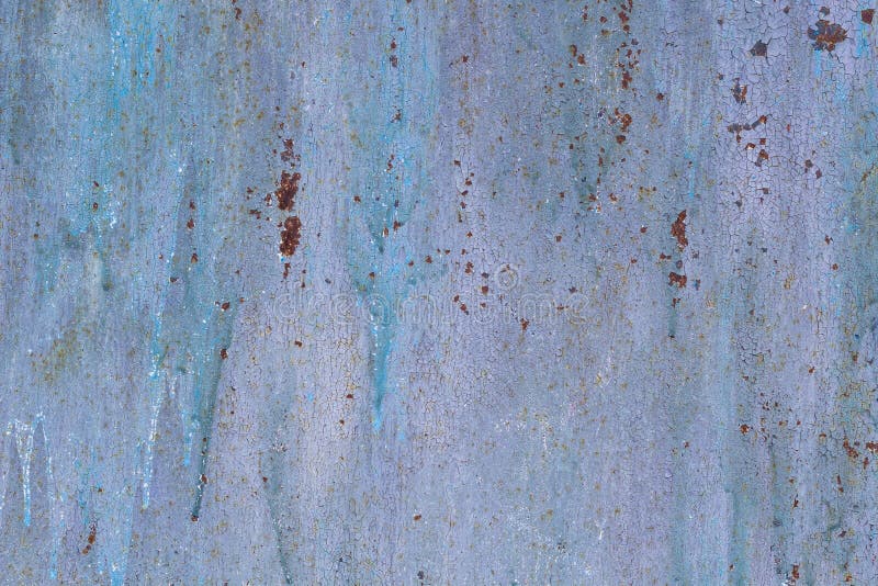Rusted Painted Metal Wall Corrosion with Streaks of Rust Stock Photo ...