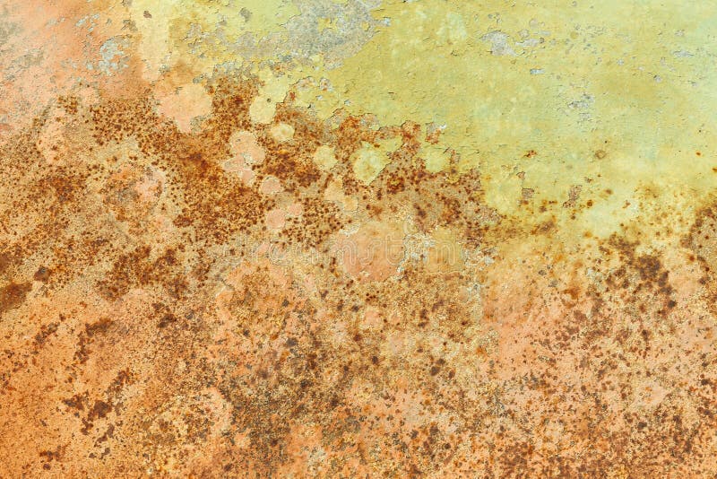 Rusted Painted Metal Wall. Rusty Metal Background with Streaks of Rust ...