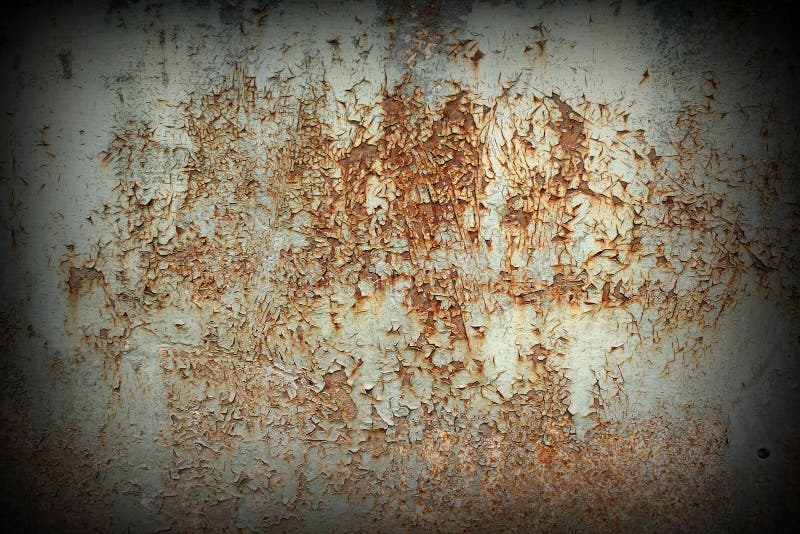 Rusted Painted Metallic Board Stock Photo - Image of peeling, blue ...