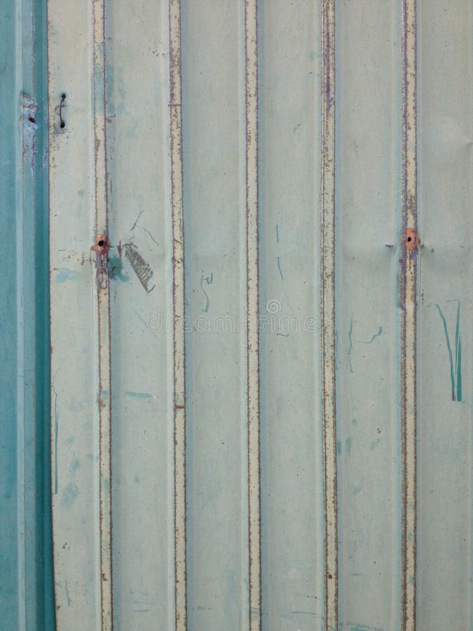 Rusted and Pale Green Galvanized Iron Plate Stock Image - Image of ...