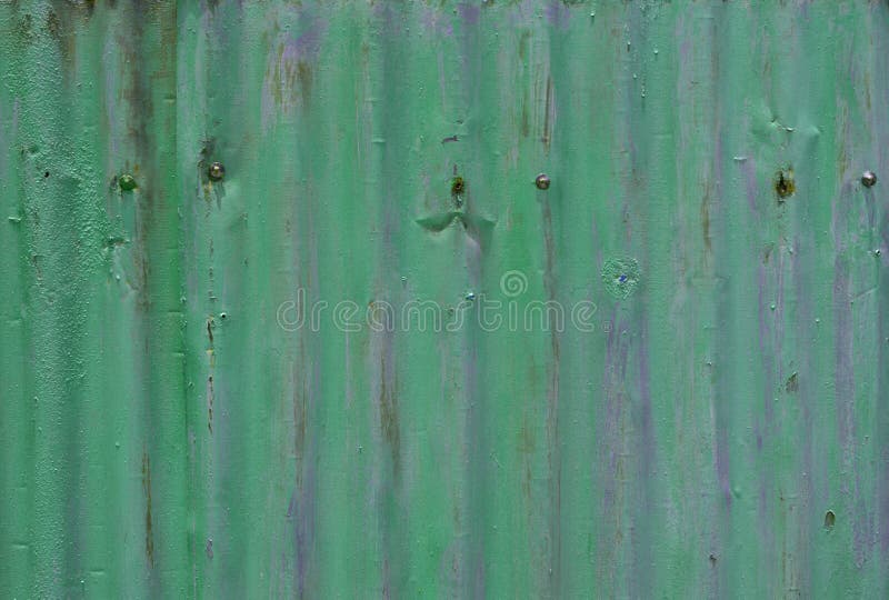 Rusted And Pale Green Galvanized Iron Plate Stock Image - Image of ...