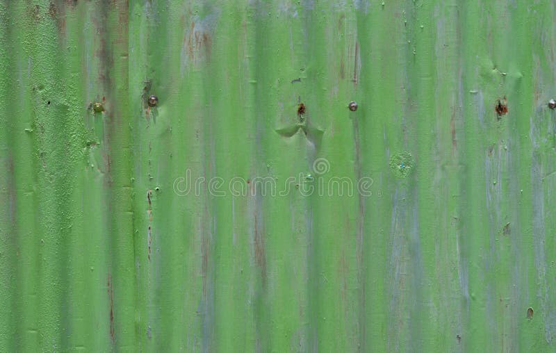 Rusted and Pale Green Galvanized Iron Plate Stock Photo - Image of ...