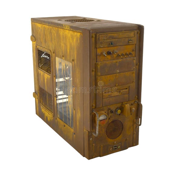 Rusted PC case closed stock photo. Image of painted, ampermeter - 14005342