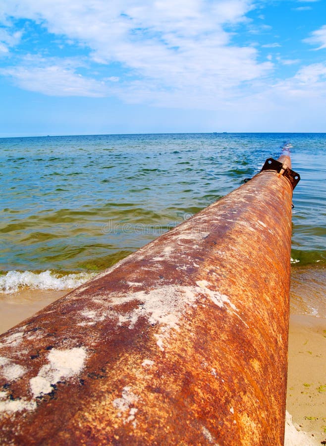 Rusted pipe stock image. Image of power, blue, natural - 20728205