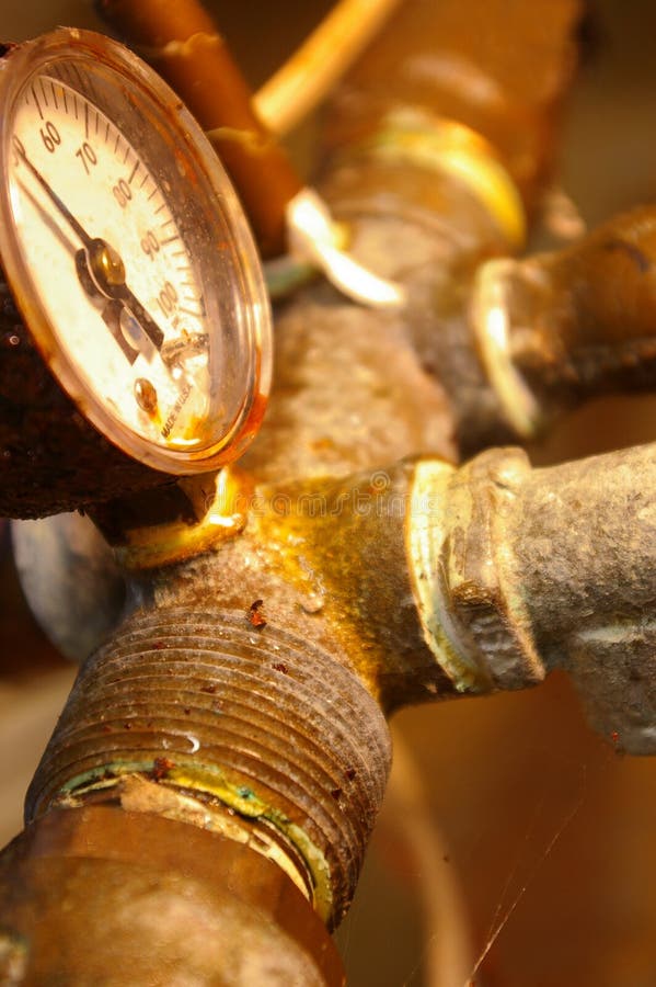 Rusted pipes stock photo. Image of pipe, water, meter, basement - 861268