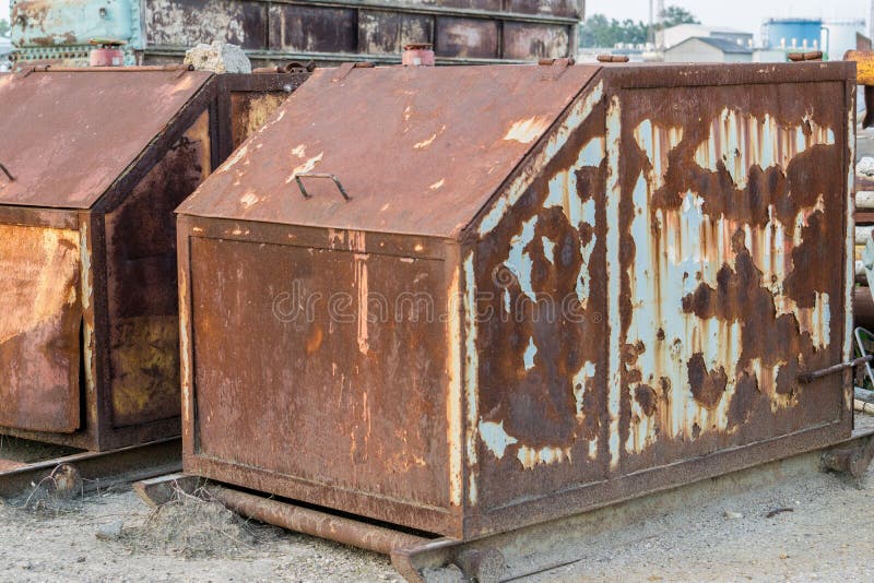 Rusted scrap containers stock photo. Image of rusty - 101744772