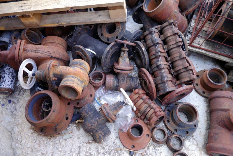 Rusted Scrap Metal Parts stock image. Image of pipe, including - 58928287