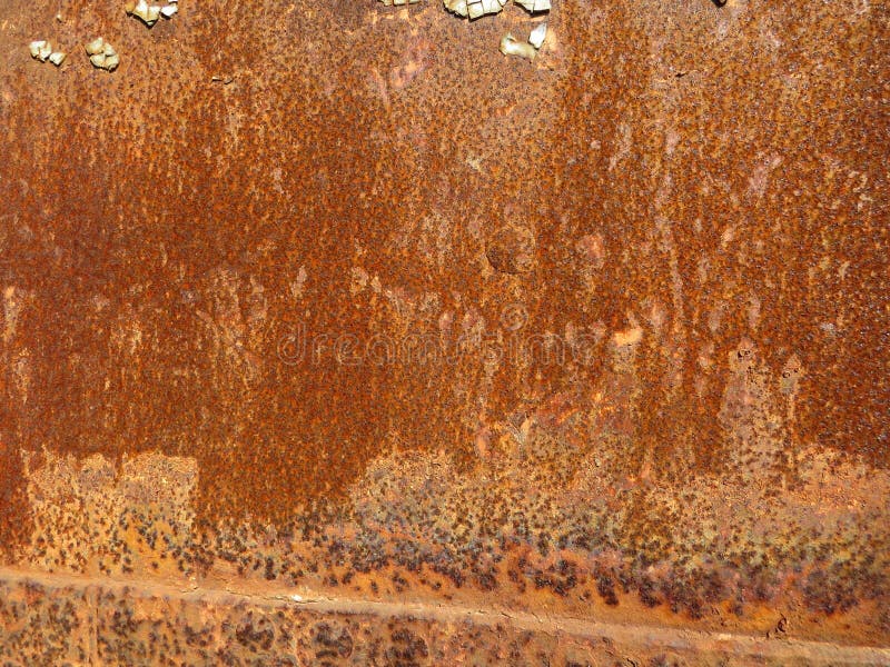 Rusted Sheet. Texture with Invasion of Rust Pieces. Stock Image - Image ...
