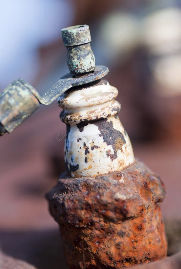 Rusted Spark Plug stock image. Image of explosion, spark - 39896601