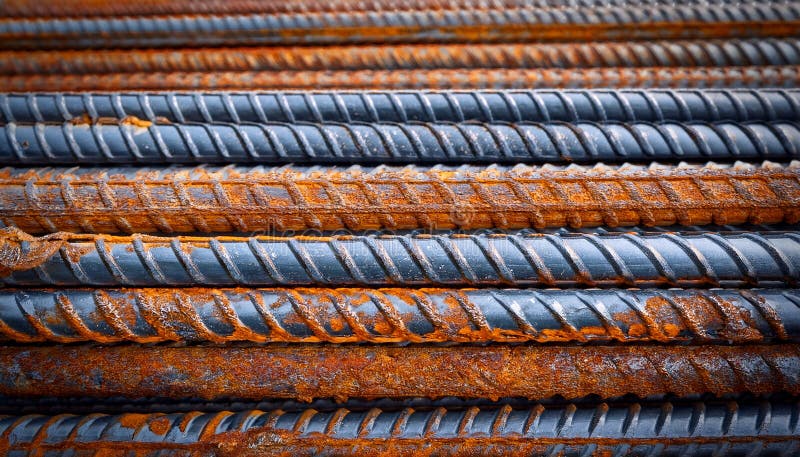 Rusted Steel Bars Stacked in Construction Yard during Daylight with ...
