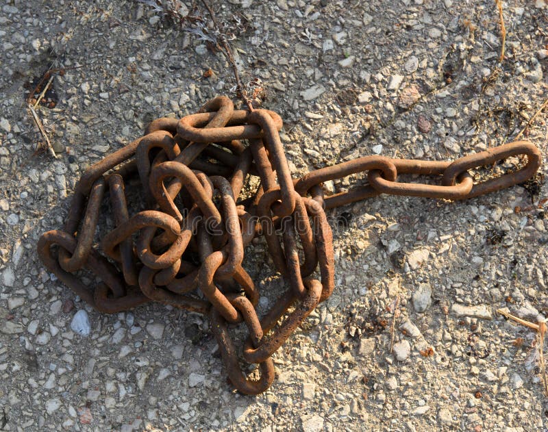 The rusted steel chain stock photo. Image of rusty, closeup - 155568052