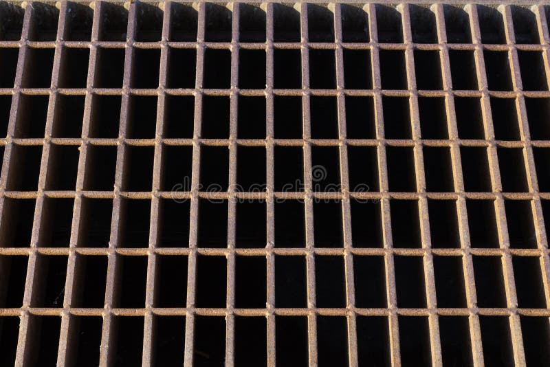 Rusted Steel Grid Grate Background Pattern Stock Image - Image of ...