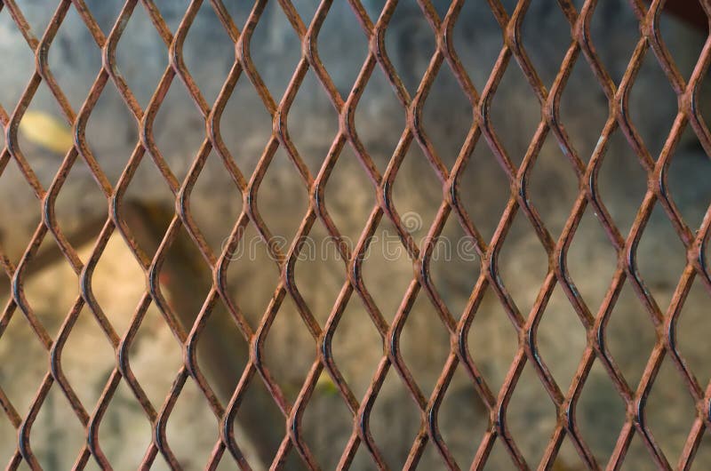Rusted Steel Mesh Behind Street . Stock Image - Image of pattern ...