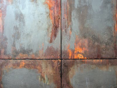 Rusted Steel Wall Panels stock image. Image of rusted - 102261821